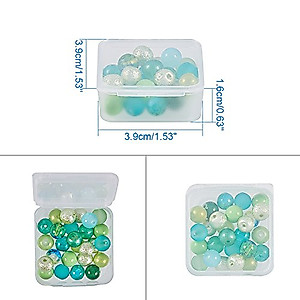 BENECREAT 24 Pack Square Frosted Clear Plastic Bead Storage Containers Box Case with Lids for Items,Pills,Herbs,Tiny Bead,Jewerlry Findings, and Other Small Items - 1.53x1.53x0.63 Inches
