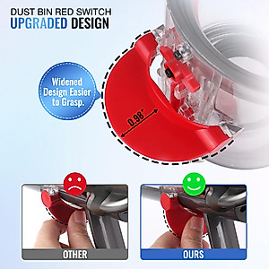 Upgraded Canister Replacement for Dyson V11 V15 SV14 SV15 SV22 Vacuum Cleaner Dust Bin, for Large Bin Part no. 970050-01 and Part no. 965443-01 with HEPA Filter