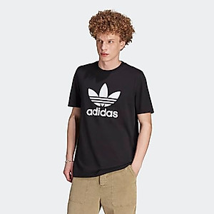 adidas Originals unisex baby Trefoil Tee Shirt, Black/White, 18 Months US