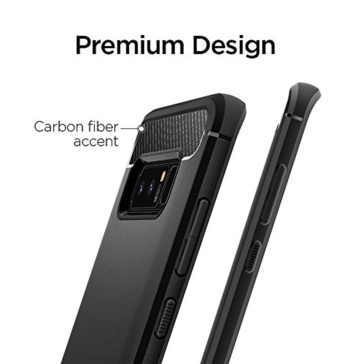 Spigen Rugged Armor Designed for Samsung Galaxy Note 8 Case (2017) - Matte Black