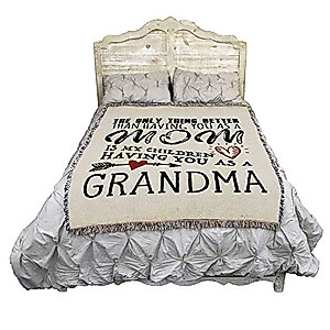 Pure Country Weavers The Only Thing Better Mom Grandma Blanket - Gift Tapestry Throw Woven from Cotton - Made in The USA (72x54)
