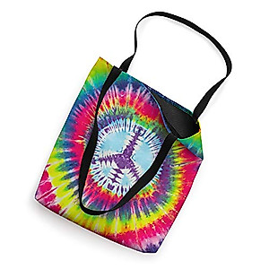 Tie Dye Peace Sign Rainbow Swirl Hippie Gift Men Women Tote Bag