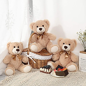 Toys Studio 3-Pack Teddy Bear, 3 Tan Cute Plush Stuffed Animals, 13.8 Inch Teddy Bears for Kids Boys Girls, Light Brown