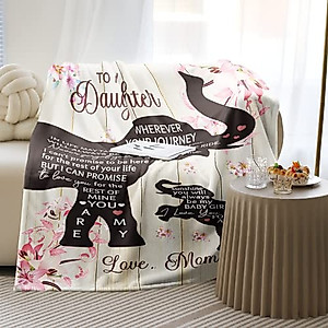 Novifaly Gifts for Daughter from Mom Gifts for My Daughter Blanket Mothers Birthday Gift for Daughter from Mom Best Daughter Gift Ideas for Daughter from Mom Throw Blanket 50×60inch