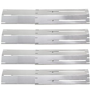 Criditpid Universal Stainless Steel Heat Plate Shield, Heat Tent, Flavorizer Bar, Burner Cover, Flame Tamer Replacement Parts for Charbroil, Brinkmann, Nexgrill Grill, Extends from 11.75" up to 21" L