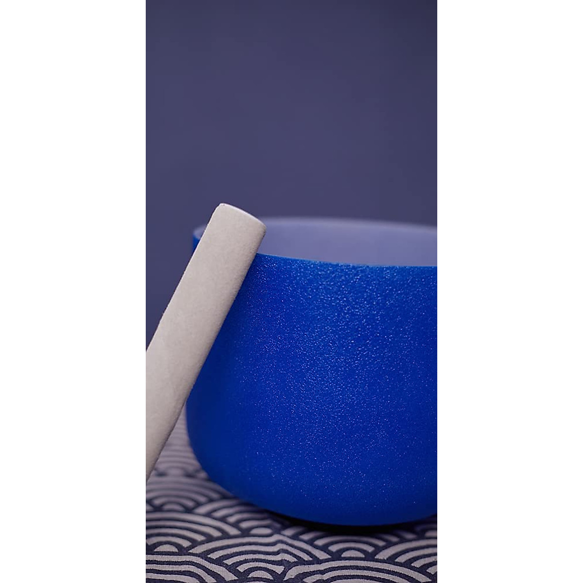 Indigo A Note Crystal Singing Bowl Pineal Chakra 8 inch with Free O-Ring Glue Hammer or Plastic rod wrapped in Sheepskin included For Promotes Peace Chakra Healing and Mindfulness