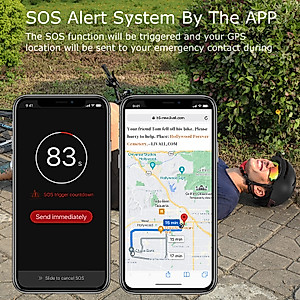 Smart4u SH55M Smart Bluetooth Bike Helmet with Speakers & Built-in Microphone, Bike Helmet with Smart Turn Signals, Fall Detection, CE CPSC Certified, Bike Helmet with Rear Light for Adults Men Women