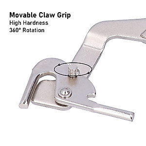 Orenic Pocket Hole Clamp, 360° Rotation Movable Claw Grip Adjustable Buckle Woodworking Clamps, Open Pliers Pocket Hole Jig Kit, Adjustable Clamps for Woodworking & Angled Holes, Woodworking Clamps