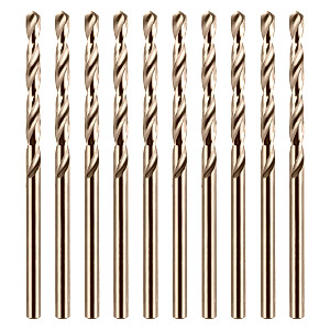 Cobalt Drill Bit Set, M35 Twist HSS Drill Bits Straight Shank, 2mm High Speed Steel Drill Bits for Drilling in Hard Metal, Stainless Steel, Cast Iron (3mm)