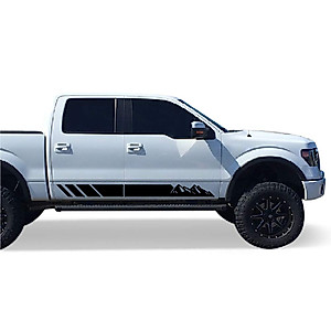 Mountain Stripes Decals Stickers Graphics Compatible with Ford F150 all Generations (2900B)