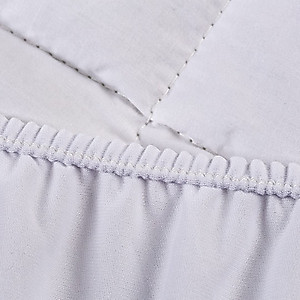 CirclesHome Full XL Size Mattress Pad Pillow Top - 100% Cotton Top Ultra - Plush Down Alternative Mattress Protector - 200 Thread Count - Stretches from 12-15 inches for Snug Fit