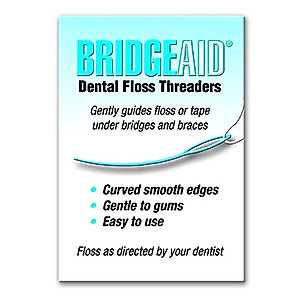 BridgeAid Dental Floss Threaders - Buy 5 Packs of 50/Pack, Get 1 Pack Free (300 Threaders Total)