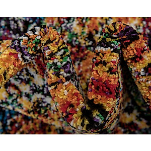 Unique Loom Rosso Collection Vintage, Traditional, Bohemian, Geometric, Border, Distressed, Southwestern Area Rug, 8 ft x 10 ft, Orange/Black