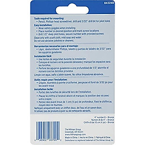 Distinctions 843248 4" Flush Mount House Number 8, No Size, Bronze