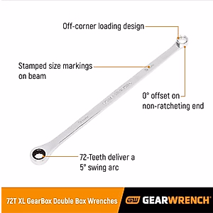GEARWRENCH GearBox™ 12 Pt. XL Double Box Ratcheting Wrench, 21mm - 85921