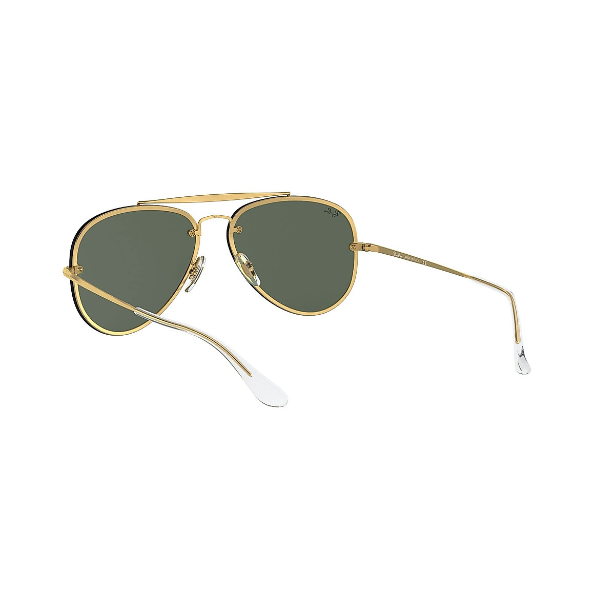 Ray-Ban RB3584N Blaze Aviator Sunglasses, Gold/Dark Green, 61 mm