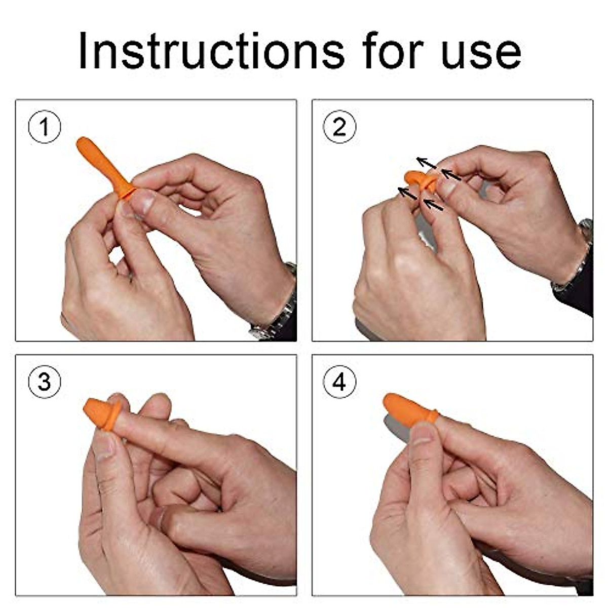 COOSKIN 100 PCS Latex Finger Cots Reusable Rubber Fingertips Protective Glove Duty Industrial Grade Finger Cots (Large)