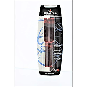 Sheaffer Skrip Fountain Pen Ink Cartridges Red - Pack of Five