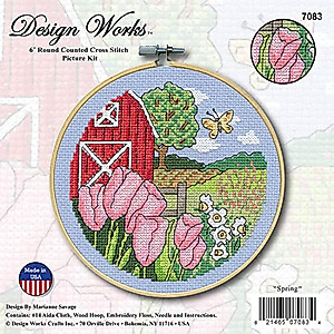 Design Works Crafts Spring Counted Cross Stitch Kit with Hoop
