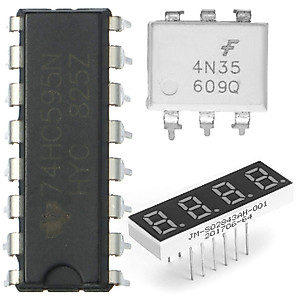 DEYUE 398 Electronic Starter Fun Kit Bundle | Basic Electronics Components Starter Kit | for Arduino, Raspberry Pi, STM32 | Power Supply Module, Power Adaptor, Jumper Wire