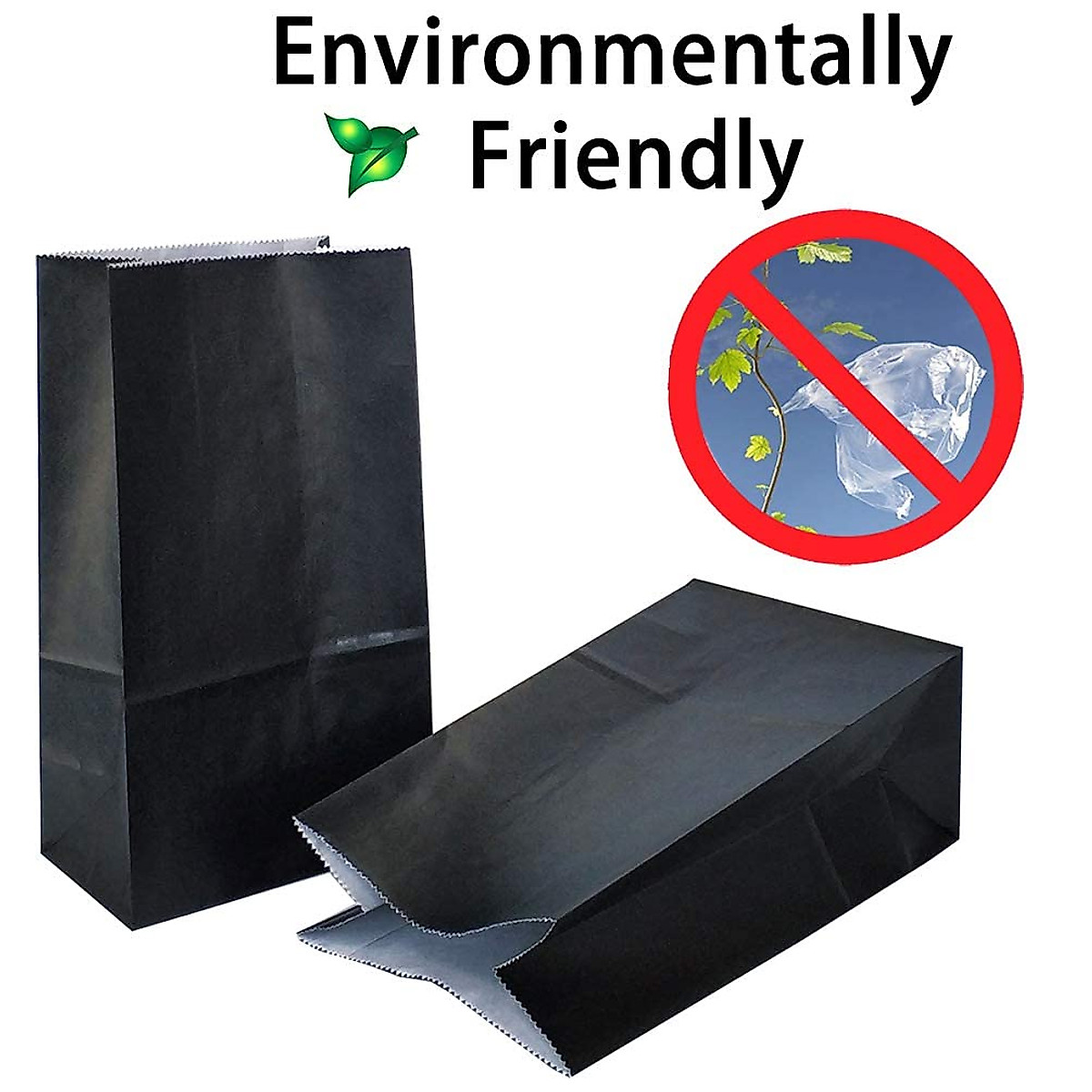 KEYYOOMY Small Bright Color Paper Bags Black Party Goody Bags Party Favor Bags Paper Lunch Bags (Black, 50 CT, 3.5 X 2.4 X 7.1 In)