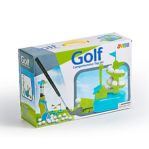 JOYIN Club Golf Comprehensive Toy Set with 3 Golf Clubs, 3 Club Heads, Deluxe Toy Golf Bag, 15 Training Toy Golf Balls and Accessories, for Toddler Kids Boys and Girls Golf, Outdoor Lawn Sport Toy