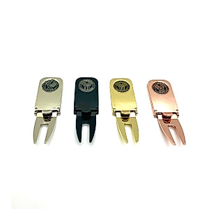 Elevate Bar Co. Multi-Use Magnetic Cigar Holder, Golf Divot & Marker Tool- Silver