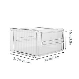 Angoily Refrigerator Storage Box Stackable Storage Drawers Refrigerator Storage Bin Drawer Refrigerator Organizer Bin Drawer Stackable Storage Bin Drawer Superimposed Crisper Plastic