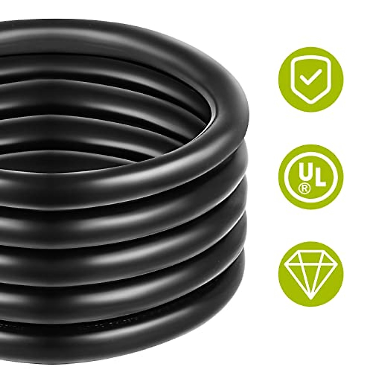 IHAYNER 50 Amp Generator Power Cord, 15 FT, Black Generator Extension Cord, 125V / 250V Generator Power Cord, NEMA 14-50P & SS2-50R & CS6364, Generator Cord, Twist Lock Connector