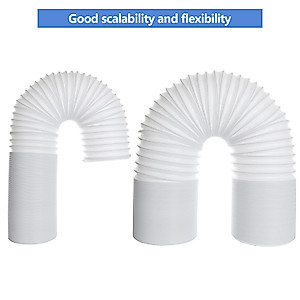 5.9 Inch Air Conditioner Exhaust Hose Anti-Clockwise Thread Portable AC Hose With 80" Length Universal AC Exhaust Hose Flexible AC Vent Hose for Lg Haier Dual Delonghi Whynter