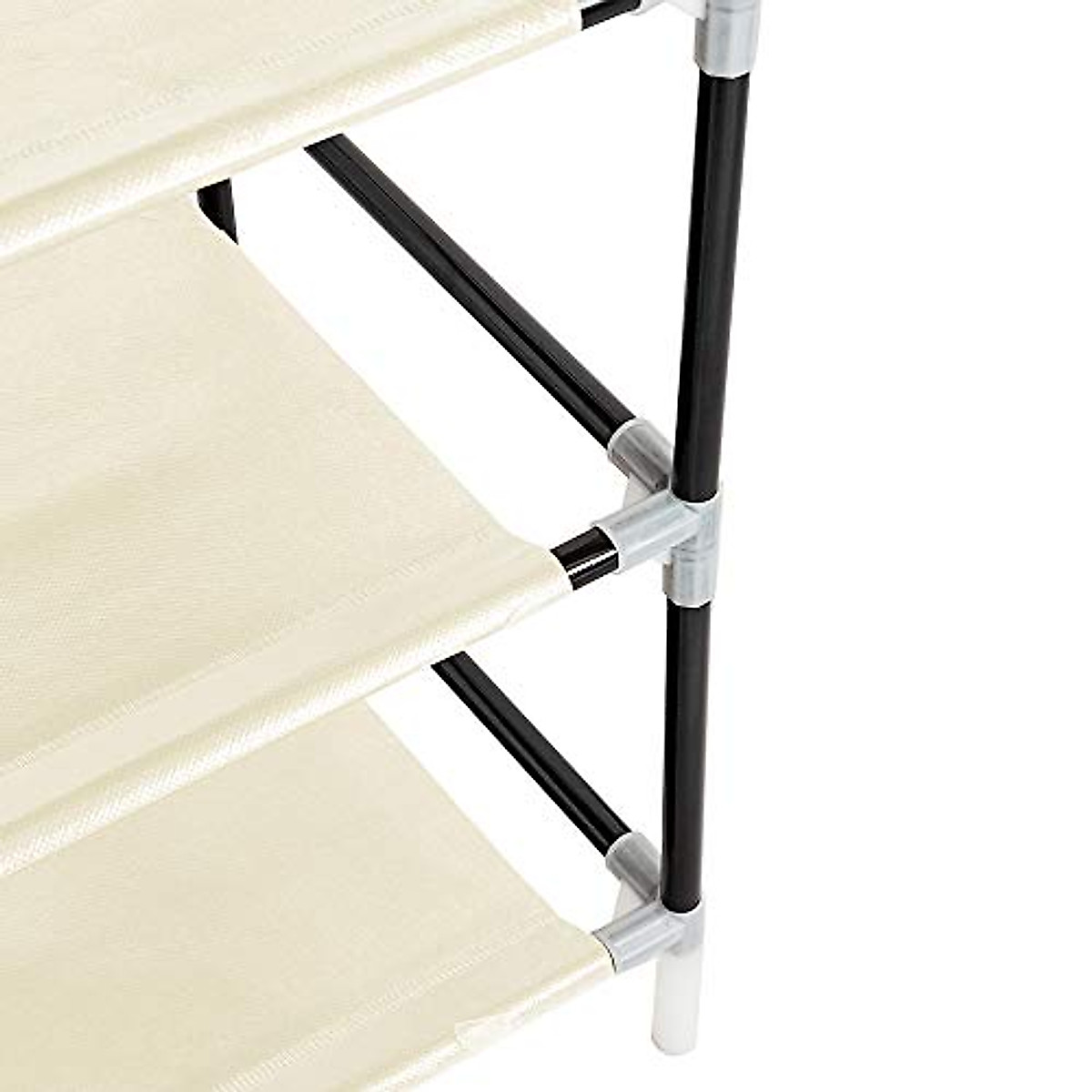 Knocbel 6 Tiers Shoe Rack Dustproof & Water-Resistant Non-Woven Fabric Closet Storage Cabinet Organizer, 44" x 11 1/8" x 43 1/4" (Beige)