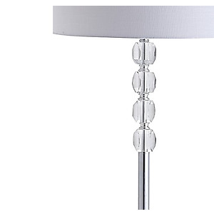 JONATHAN Y JYL2028A Aubrey 59.5" Crystal/Metal LED Floor Lamp Contemporary,Glam,Transitional for Bedrooms, Living Room, Office, Reading, Clear/Chrome