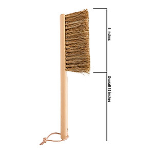 Redecker Narrow Hand Brush with Oiled Beechwood Handle, Strong Plant-Based Bristles, Hanging Loop, Made in Germany