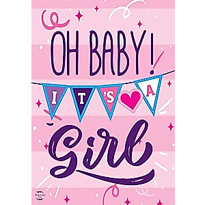Baby Girl Double-Sided Garden Flag Shower Birth 12.5" x 18" Briarwood Lane
