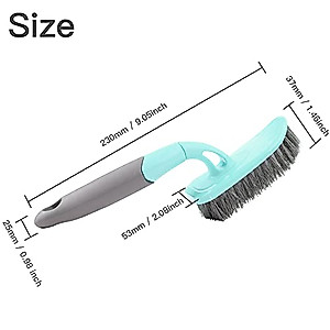 KUFUNG Bathroom Scrub Brush, Heavy Duty Shower Brush for Cleaning, Comfort Grip Bristle Stiff Scrubber Brush for Bathroom Shower Sink Carpet Floor (9 inch, Blue)