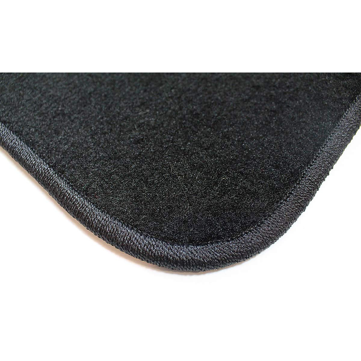 Auto Mat Store One-Piece Front Carpet Floor Mat with Serge Edges and Heel Pad Compatible with Ford E-Series/Econoline Vans (Black)