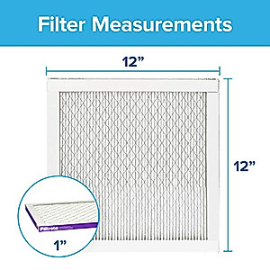 Filtrete 12x12x1 Air Filter, MPR 1500, MERV 12, Healthy Living Ultra-Allergen 3-Month Pleated 1-Inch Air Filters, 2 Filters