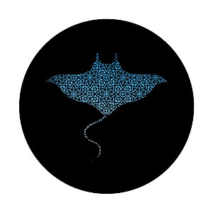 Aquarium Maori Polynesian Tattoo Manta Animal Manta Ray PopSockets Swappable PopGrip