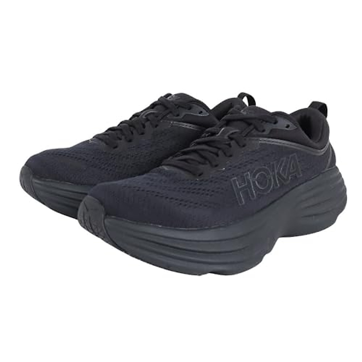 Hoka Women's Bondi 8 Sneaker, Black/Black, 7