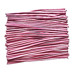 Carykon 100 PCS Thickening Latex Long Twisting Magic Balloons Solid Color Twisting Balloon for Animals (Pink)