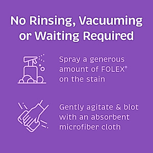 Black Swan Distributors - 2 FOLEX Instant Carpet Spot Removers (32 oz) & Reusable Microfiber Cleaning Cloths (15x15 in) - Household Stain Treater Kit