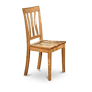 East West Furniture NOAN5-OAK-W 5 Piece Kitchen Table & Chairs Set Includes a Rectangle Dining Room Table with Butterfly Leaf and 4 Dining Chairs, 32x54 Inch, Oak