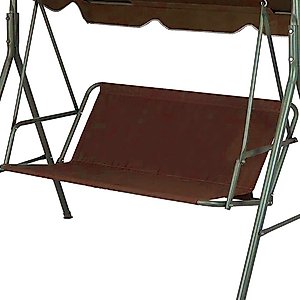 Vinelftage Swing Chair Cover Bench Replacement Cover, 600D Waterproof Rocking Chair Seat Covers for Outdoor Patio Garden Swing Chair 2/3 Seater(Brown 54.3x19.5x19.5 inches)