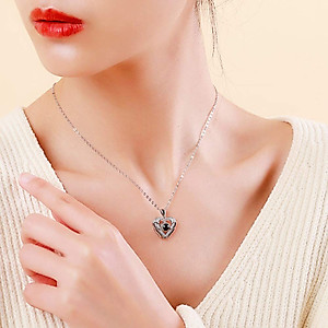 Custom Photo Projection Necklace Gift for Her - Sterling Silver Personalized Photo Picture Necklace Gift for Wife Mom Girlfriend - Love Necklace Anniversary Wedding Gift