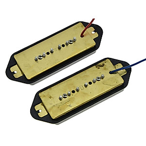 Black P90 High Power Sound Neck Bridge Dogear Pickup Soapbar Pickups Set