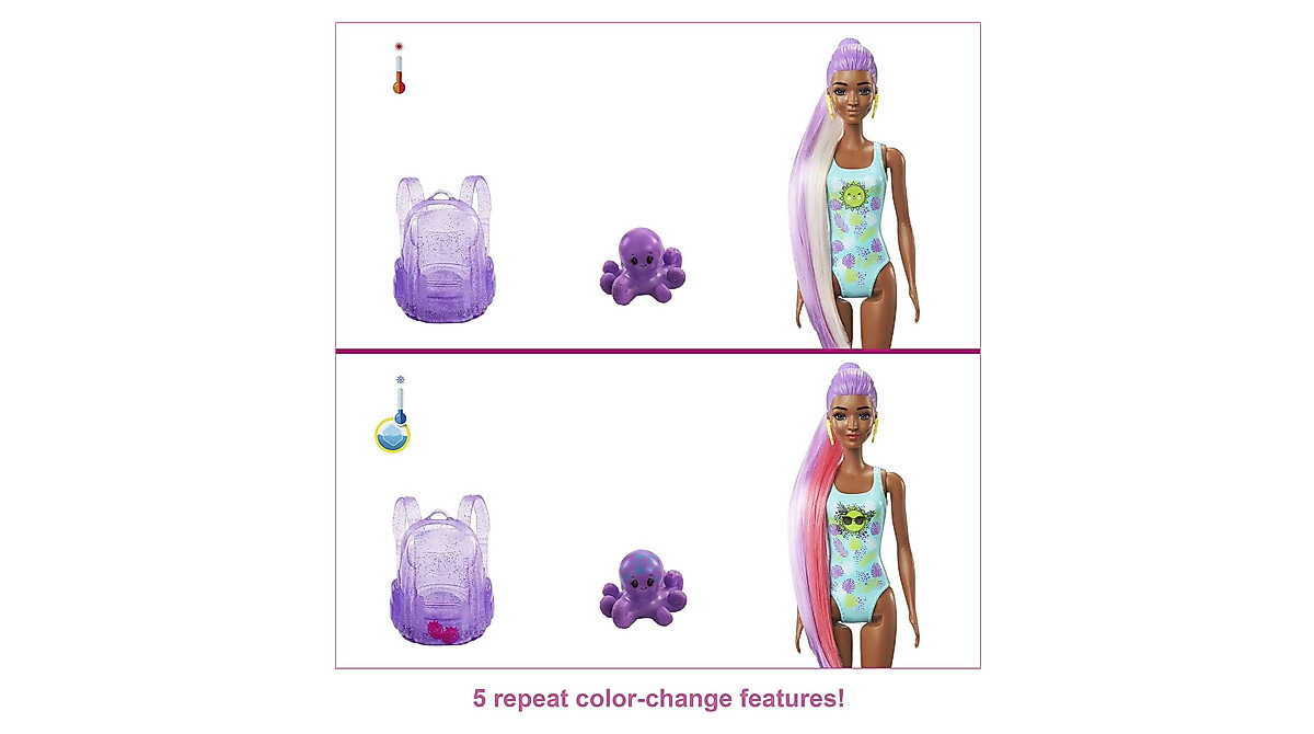 Barbie Color Reveal Foam Doll with 25 Surprises for Kids 3-9