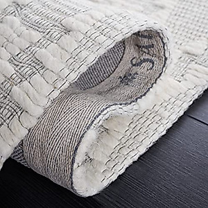 Safavieh Marbella Collection 8' x 10' Ivory MRB202A Handmade Boho Trellis Fringe Wool Living Room Dining Bedroom Area Rug