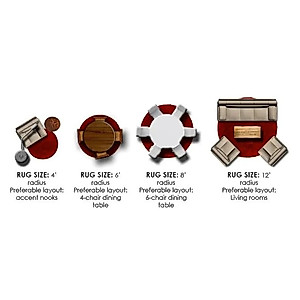 EXPORT PROFILE Handmade Reversible Round Area Rug, 2 Feet Natural Jute, Rustic Charm Home Decor for Kitchen Living Room