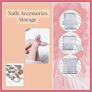 EKAMSS 28 grid multi-function storage box accessories can be opened separately 4 rows suitable for collection (transparent), 43x3x14, 01222