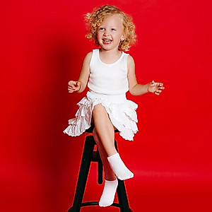 Tenpluszero 20 Pairs Toddler Kids Socks Half Cushion Low Cut Ankle Socks Boy Girl Athletic Socks (Black, 2-4 Years)